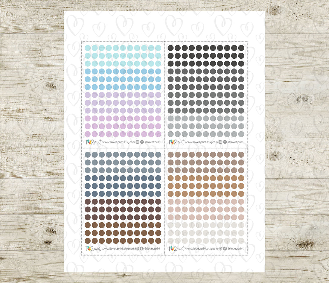 Micro Dot - Functional Printable Stickers - PDF & Cut Files – Ilove2Print