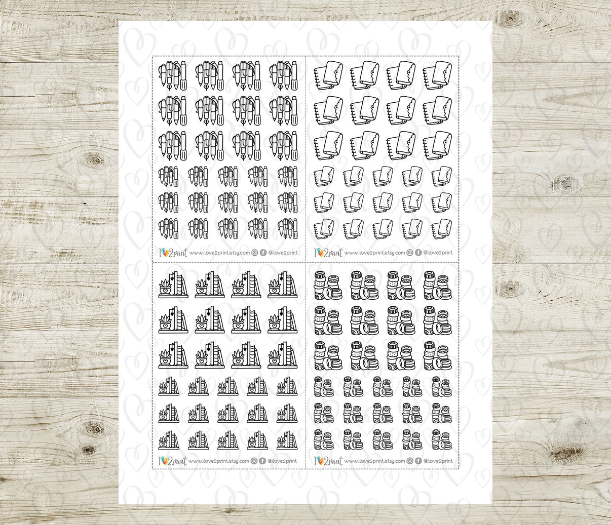 Planning Icons Printable Icons Stickers – Stamp Planner Icons - PDF ...